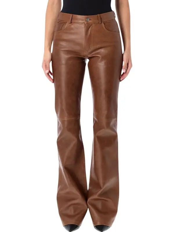 HAIKURE Tailored Wide Leg Trousers - Marrone