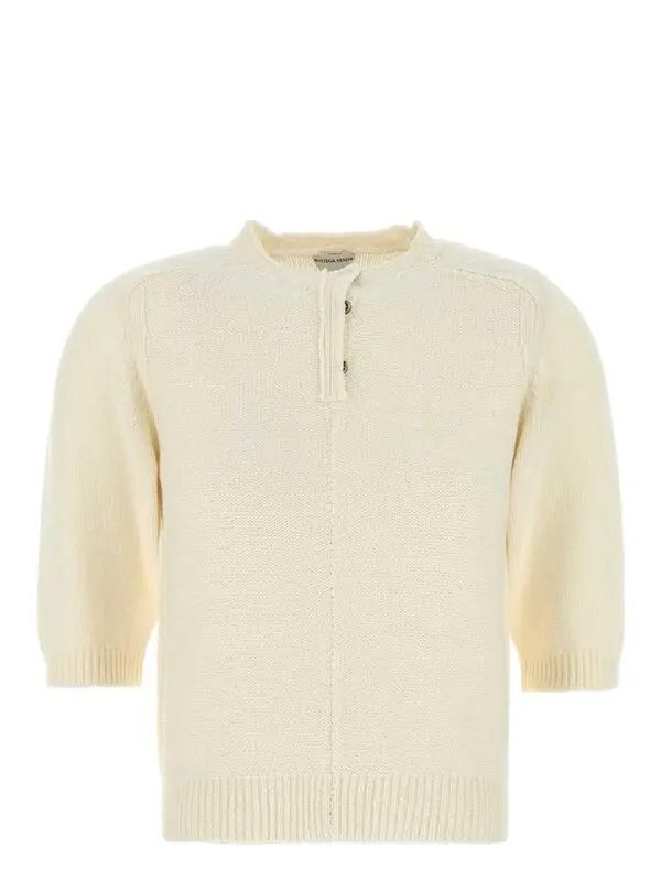 Bottega Veneta Intrecciato Wool Crewneck Sweater - White