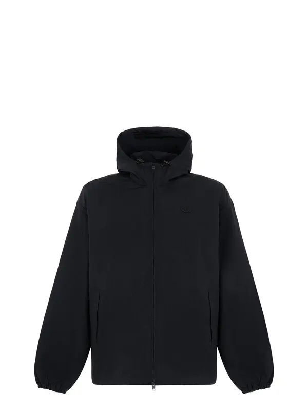 DIESEL® Windbreaker With Hood For Soft Minimalist Pullover Jacket - Black