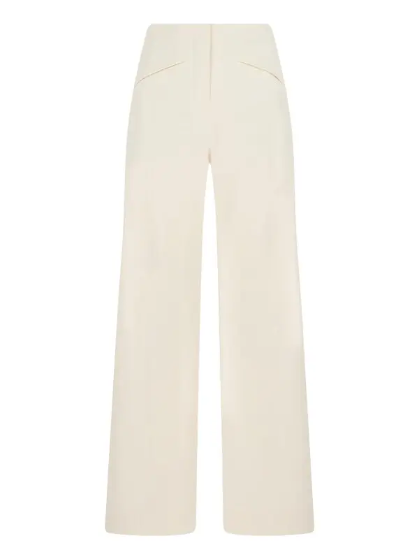 Veronica Beard Loose-fit Wide-leg Pants With Pockets - Panna