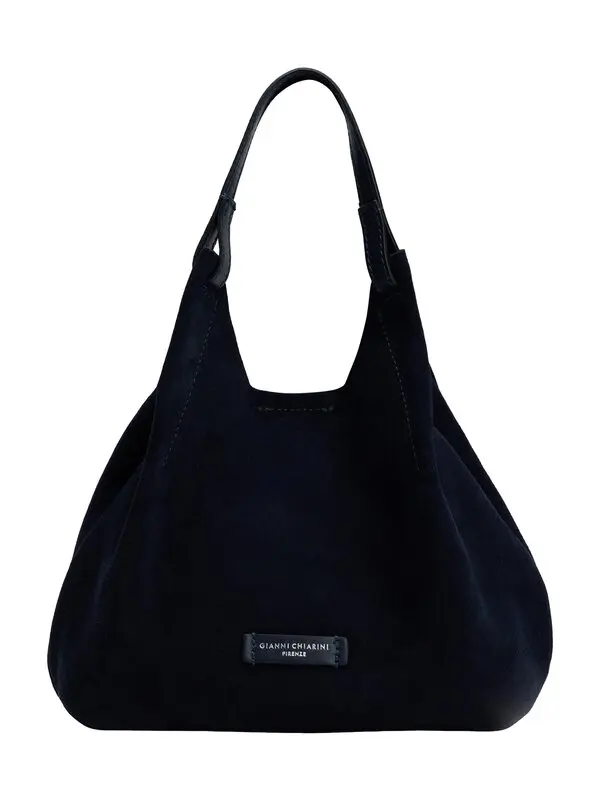 GIANNI CHIARINI Suede Tote Handbag - Blue
