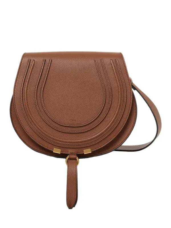 Chloé Mini Leather Shoulder Bag - Marrone