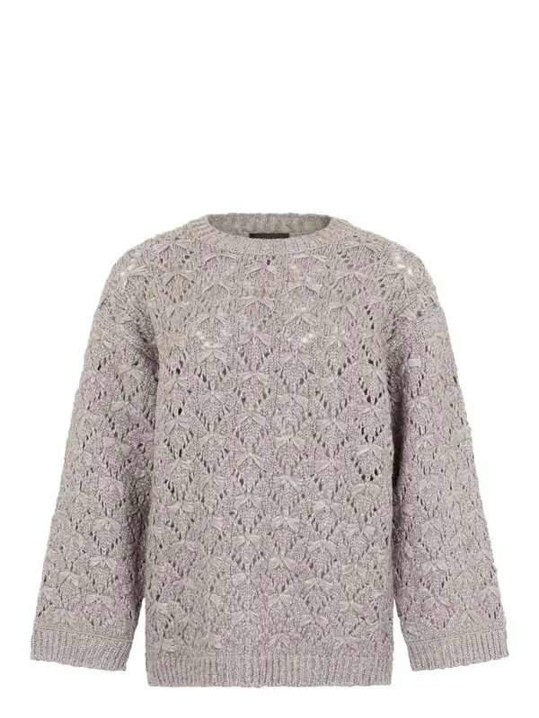 Fabiana Filippi Textured Crew Neck Sweater - Grey