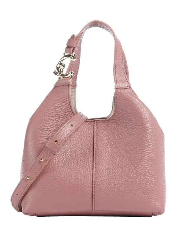 COCCINELLE Bovine Leather Mini Crossbody Bag With Ribbon Accent - Winter Rose