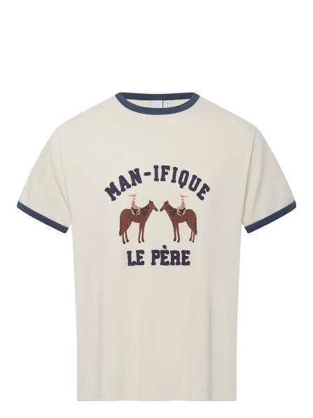 LE PERE Manifique Ringer Tee - Off-white