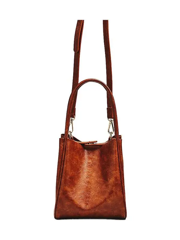 Anthropologie Hollace Waxed Tote - Tan
