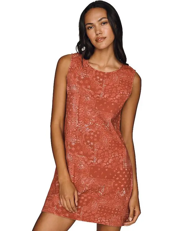 RAISONNEL Paisley Print Cotton Mini Dress - Red