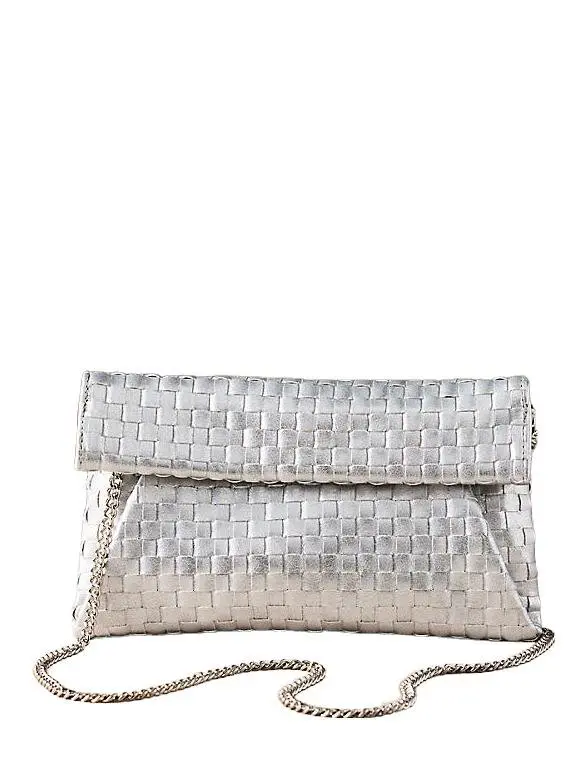 MODA LUXE Priscilla Metallic Clutch - Silver