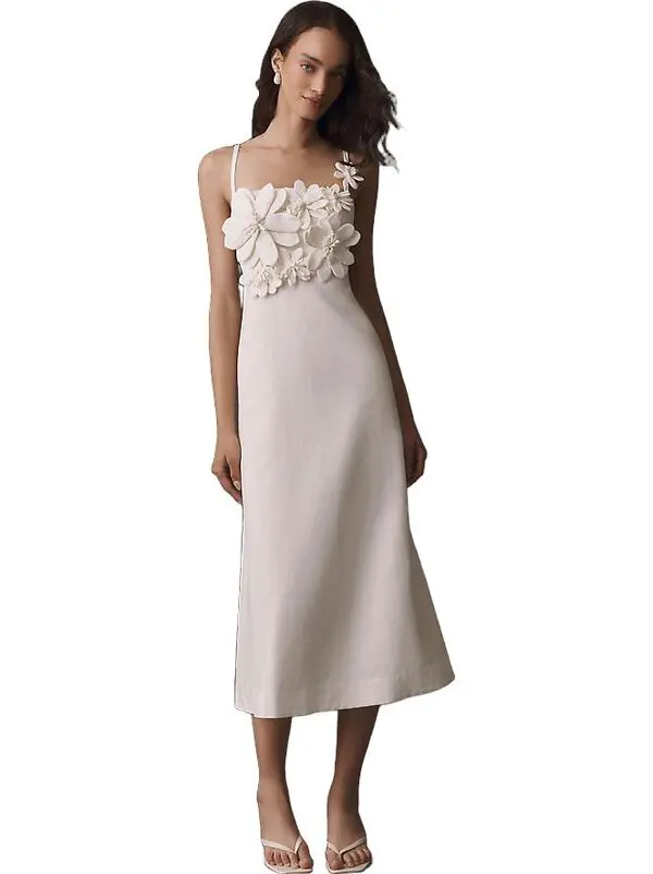 Mestiza New York Esperanza Appliqué Midi Dress - Ivory