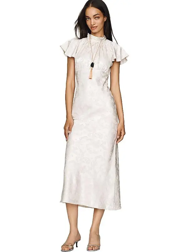 MAUDE CLUB Cherie Petite Midi Dress - Ivory