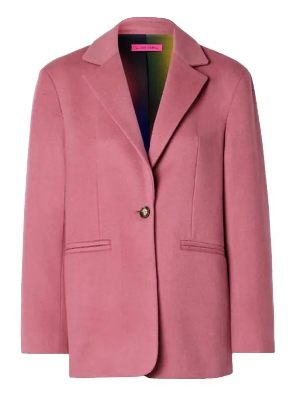 THE ELDER STATESMAN Single Breasted Wool-cashmere Blend Suit Jacket - Pink