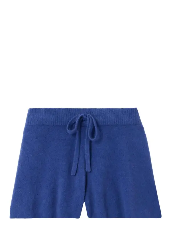 THE ELDER STATESMAN High-waisted Casual Shorts With Drawstring - Blue