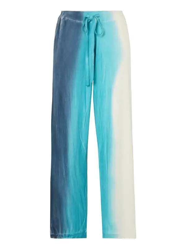 THE ELDER STATESMAN Gradient Tie-dye Straight-leg Pants - Blue