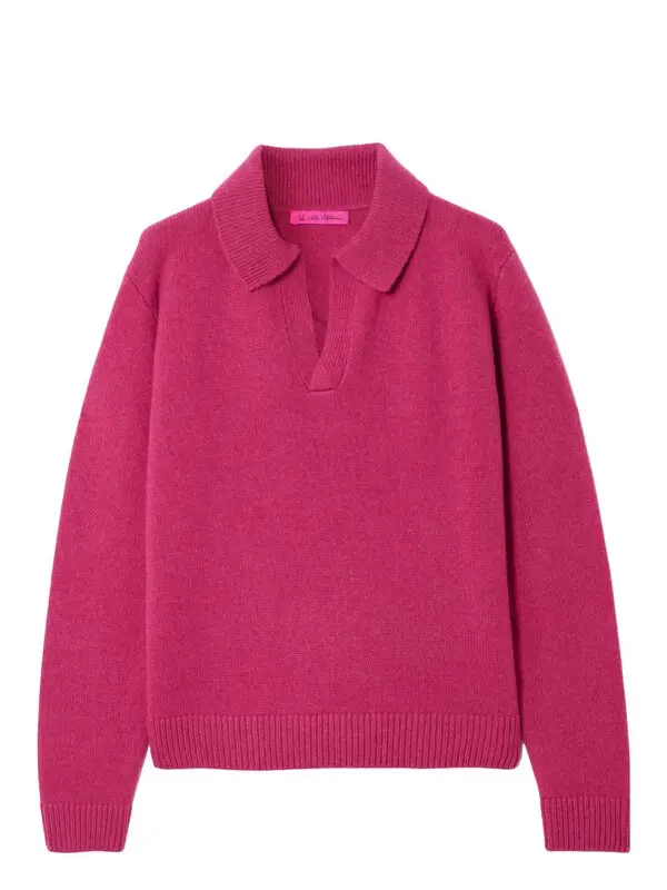 THE ELDER STATESMAN Soft Cashmere Sweater - Red