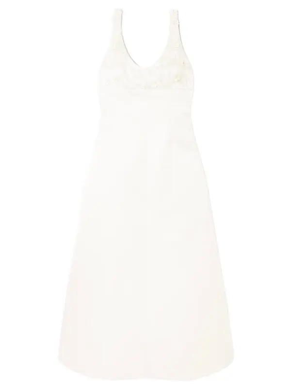 EMILIA WICKSTEAD Cami Midi Dress With Floral Appliqués - No
