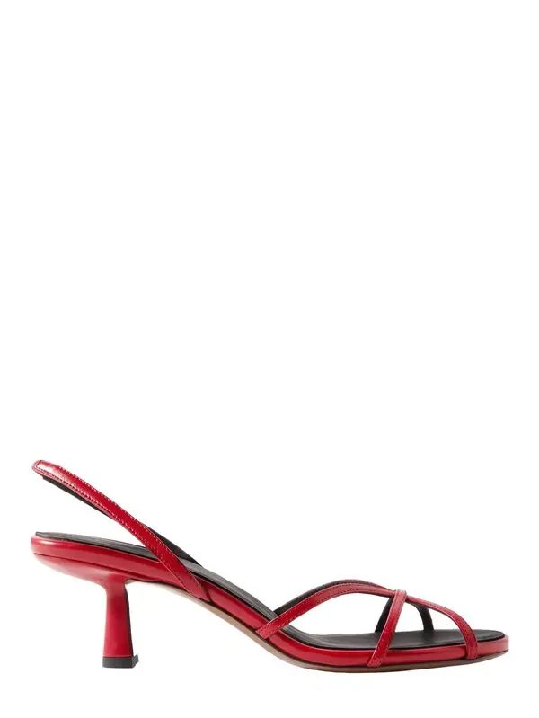 NEOUS Thin Strap High-heeled Sandals - Red