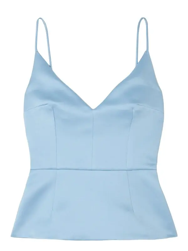 EMILIA WICKSTEAD Vero Duchess-satin Peplum Top - No