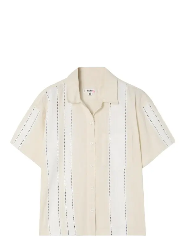 LEMLEM Striped Cotton-blend Shirt - No