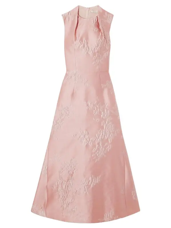 EMILIA WICKSTEAD Sleeveless Printed Midi Dress - Pink