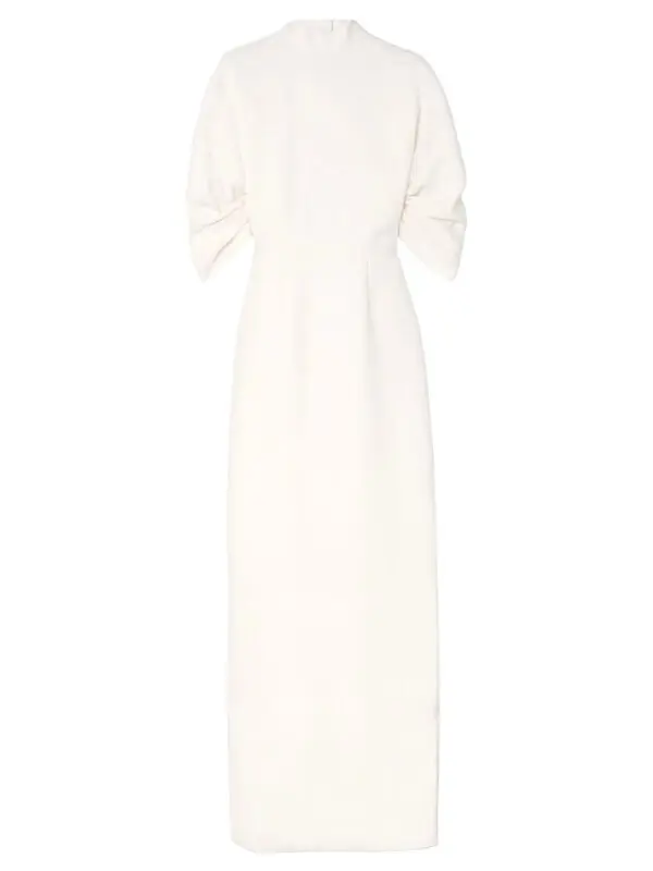 EMILIA WICKSTEAD High Neck Open Back Maxi Dress - White