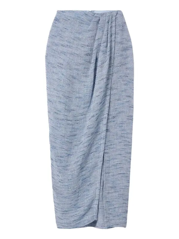 Lisa Marie Fernandez Draped Wrap Midi Skirt - No