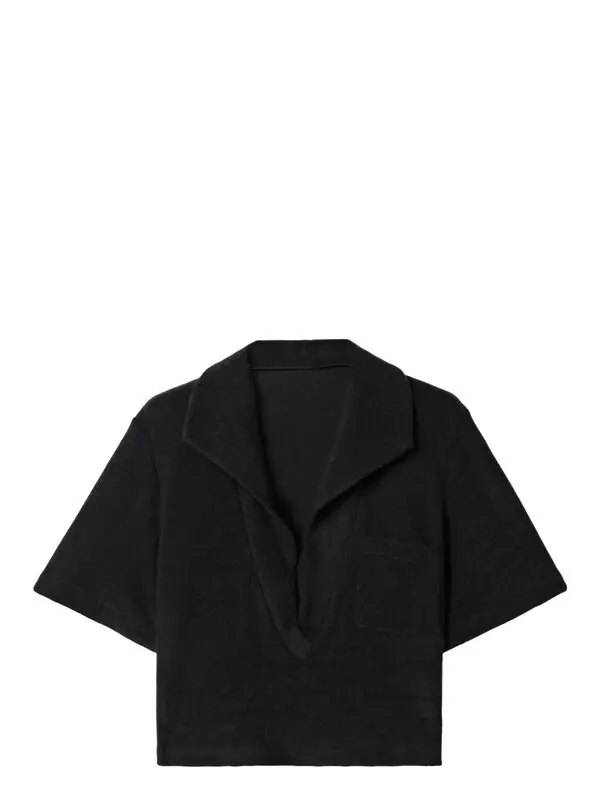 Johanna Ortiz Cropped Shirt - Black
