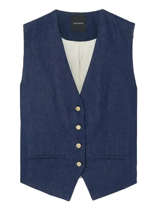 GOLDSIGN Denim Vest - Blue