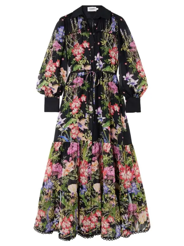 Charo Ruiz Ibiza Vintage Floral Print Tiered Midi Dress - No