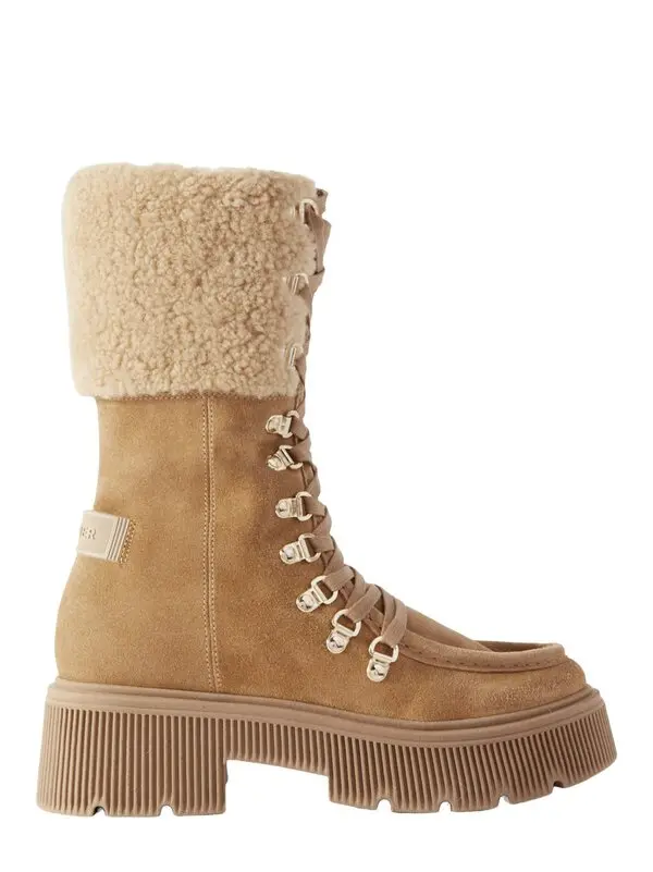 Bogner Casual Suede Leather Boots - Brown