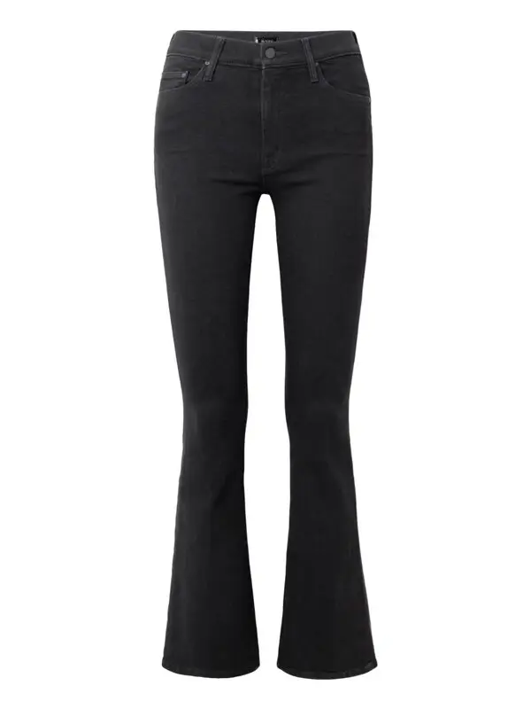 MOTHER Mid-rise Flared Jeans - Black
