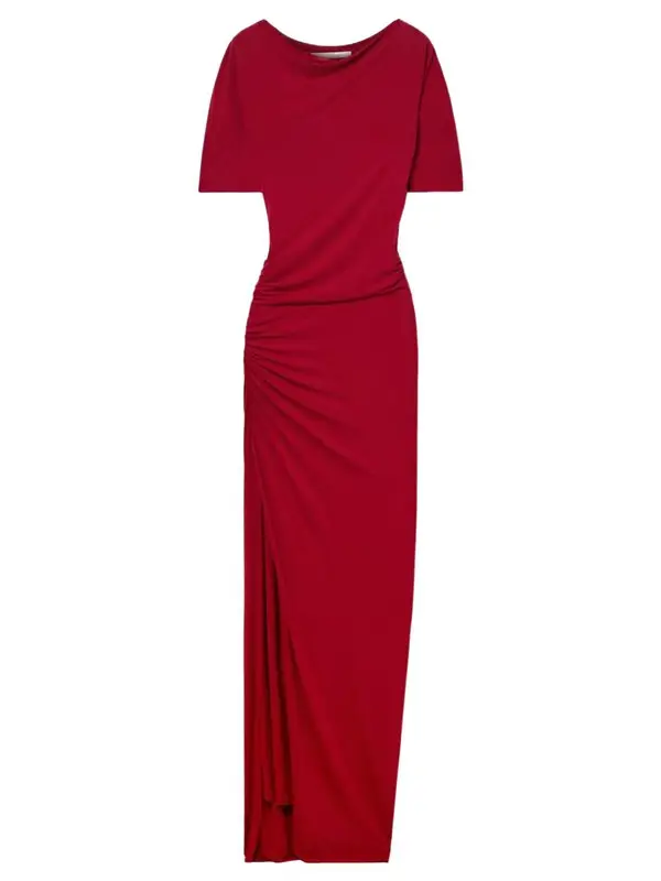 JASON WU Plain Weave Fabric Maxi Dress - Red