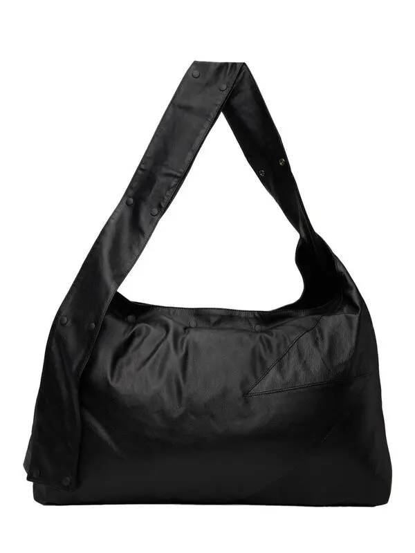 Yohji Yamamoto Patchwork Shoulder Bag - Black