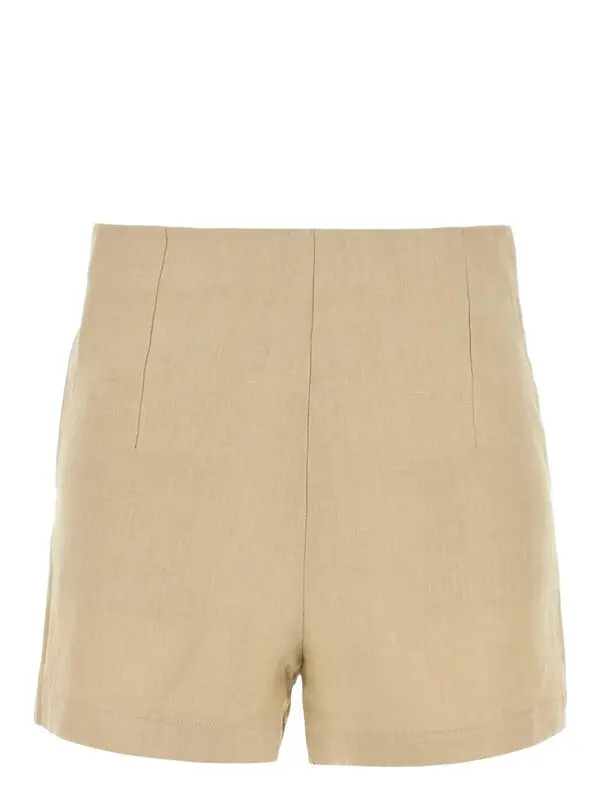 Le Kasha Italian Linen High-waisted Shorts - No