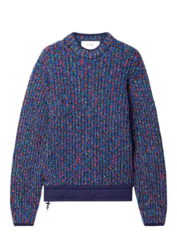 Aztech Mountain Ribbed Knit Sweater With Shell Trim - No