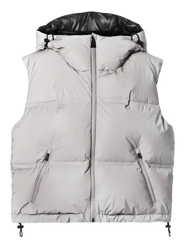 Aztech Mountain Quilted Softshell Hooded Cropped Down Vest - No