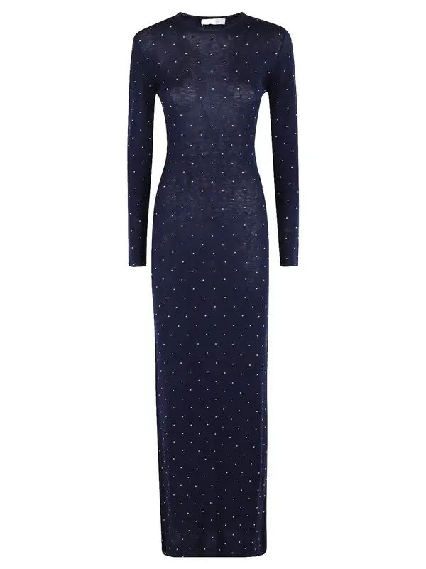 Rabanne Embellished Long-sleeve Gown - No