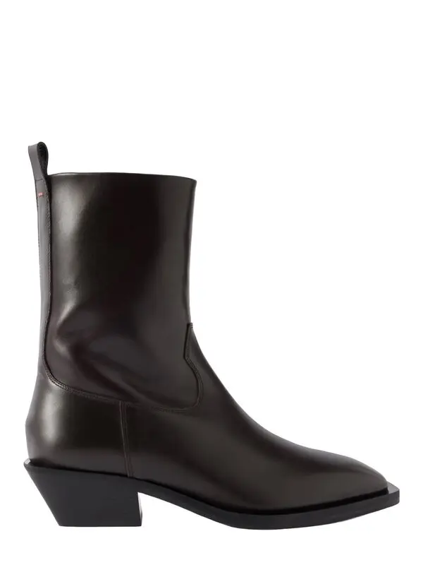 AeydĒ Leather Ankle Boots - Black