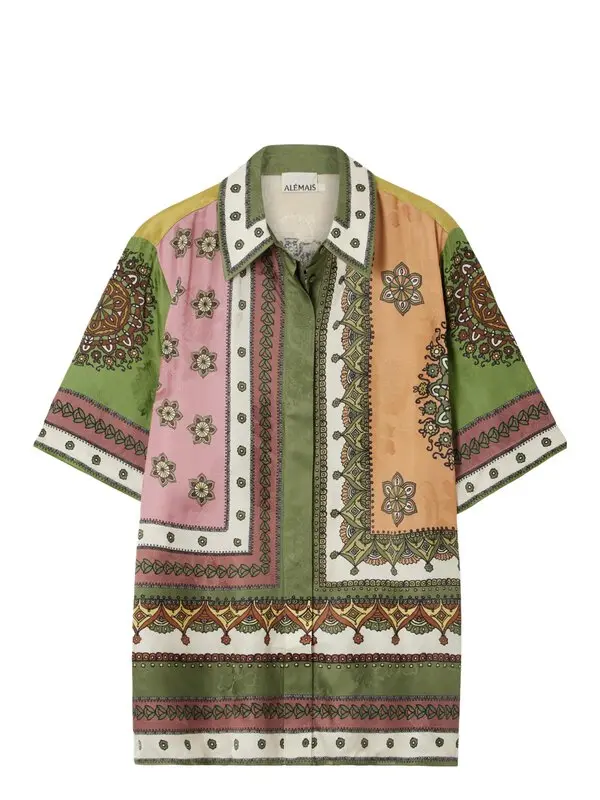 ALEMAIS Printed Oversized Shirt - No
