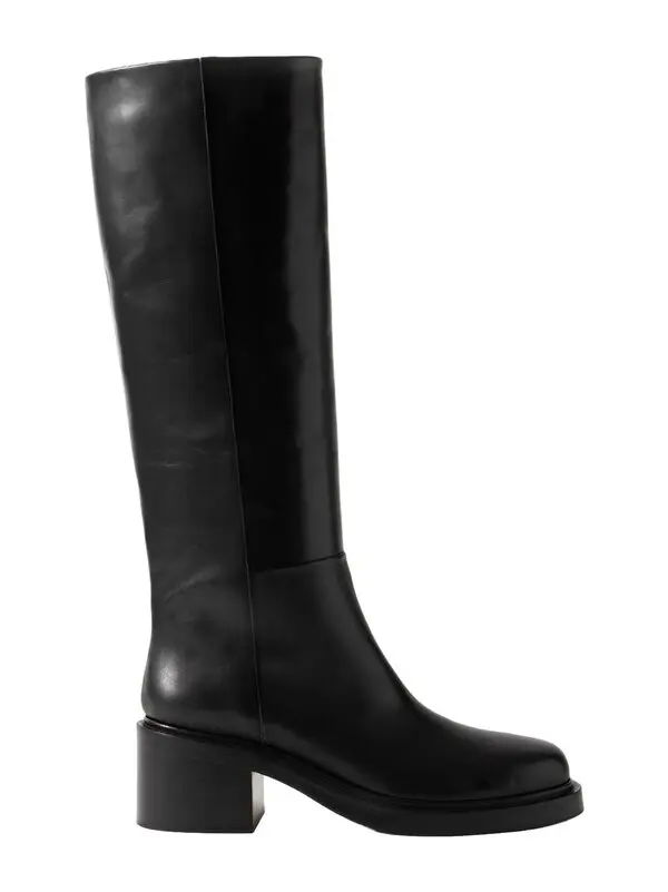 AeydĒ Taito Leather Knee High Boots - Black