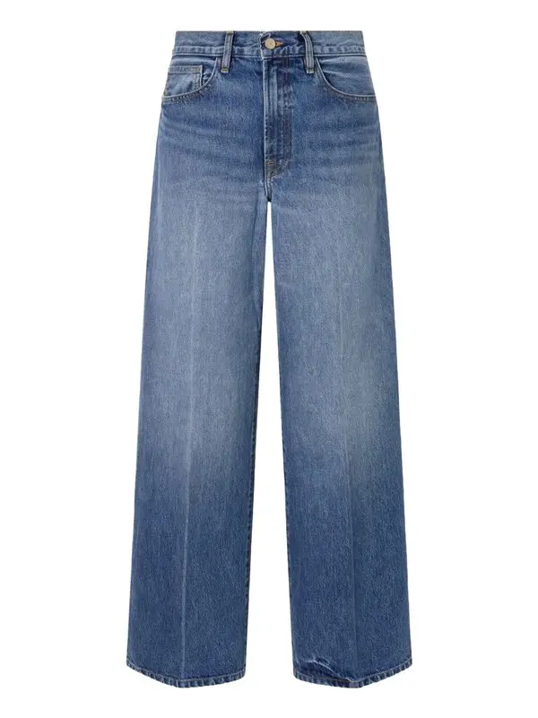 THE ELDER STATESMAN Evie Organic Cotton Wide-leg Jeans - Blue