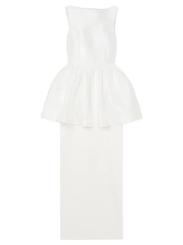 Solace Alda Ruffled Maxi Dress - White