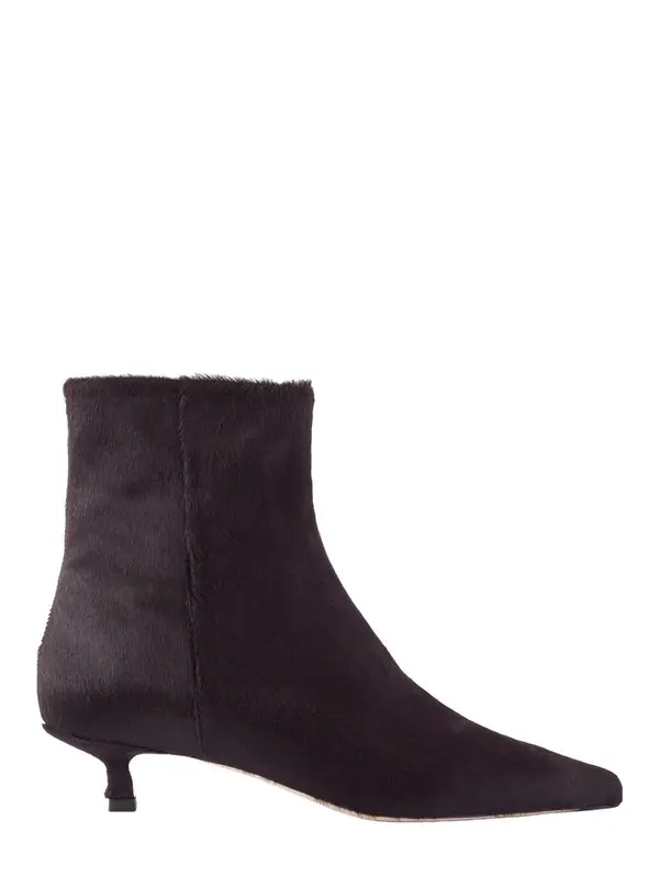 AeydĒ Calf Hair Ankle Boots - Black