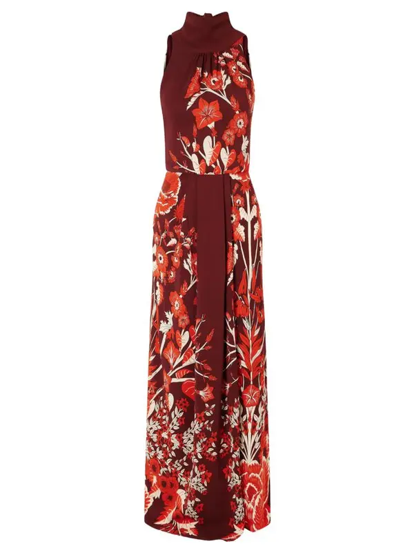 Johanna Ortiz Printed Maxi Dress - Red