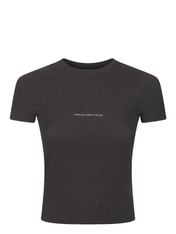 Alexander Wang Crew Neck T-shirt With Short Sleeves - Black