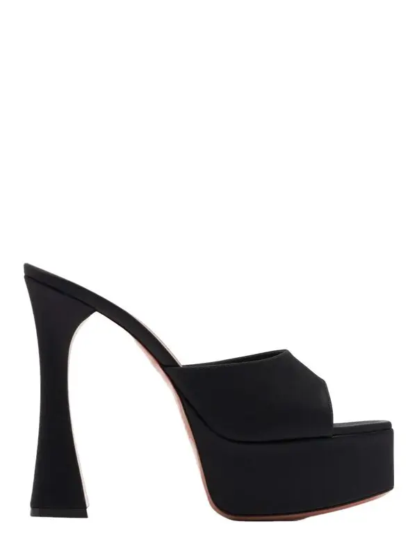 Amina Muaddi Dalida Platform Sandals - Black