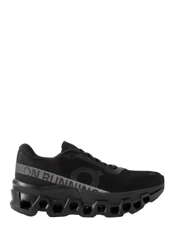 On Rubber-trimmed Mesh Sneakers - Black