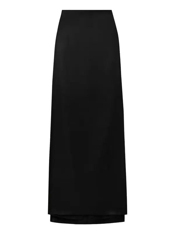 Brandon Maxwell The Monroe Draped Silk-twill Maxi Skirt - No