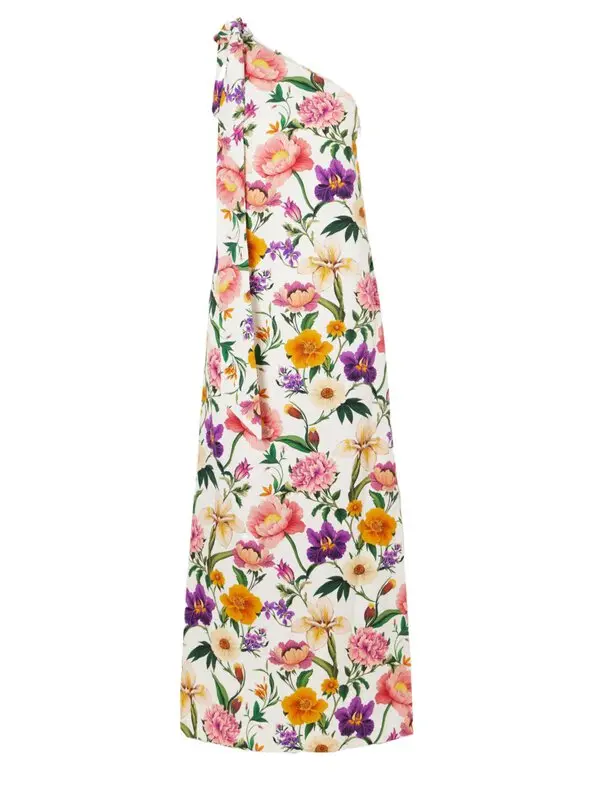 Borgo De Nor Floral Print One-shoulder Maxi Dress - Multicolor