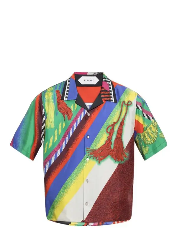 Versace Pattern-printed Short-sleeved Shirt - Multicolor