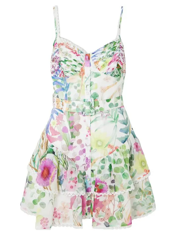 Charo Ruiz Ibiza Nayade Belted Floral-print Mini Dress - No